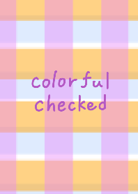 Colorful check pattern – LINE theme | LINE STORE