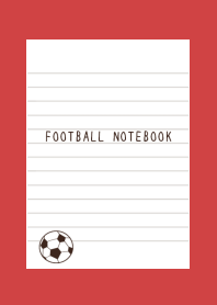 FOOTBALL NOTEBOOK/RED/BEIGE – LINE theme | LINE STORE