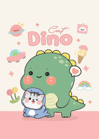 Dino & Cat Cute :-) – LINE theme | LINE STORE