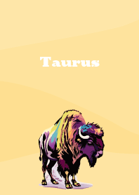 Taurus on light brown & yellow – LINE theme | LINE STORE