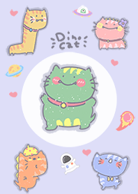 dinocat in space – ธีม LINE | LINE STORE
