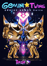 Gemini Twins Gold Suit [DADA Zodiac V2] – LINE theme | LINE STORE