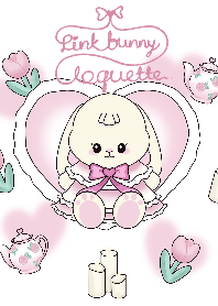 Pink bunny coquette – LINE theme | LINE STORE