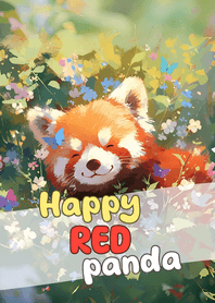 Happy Red Panda 19 – LINE theme | LINE STORE