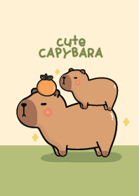 capybara cute : green! – LINE主題 | LINE STORE