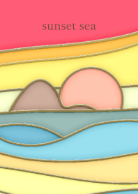 Enamel Pin sunset sea 45 – LINE theme | LINE STORE