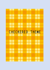 ORANGE CHECKERED THEME/BLUE GRAY – Tema LINE | LINE STORE