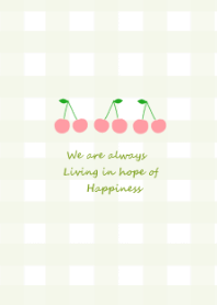 cherry (check naturalgreen) – LINE theme | LINE STORE