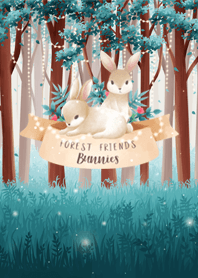 Forest Friends : Bunnies – LINE主題 | LINE STORE