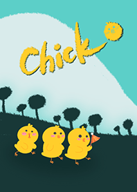 Little Yellow Chicken J-Black Green – LINE theme | LINE STORE