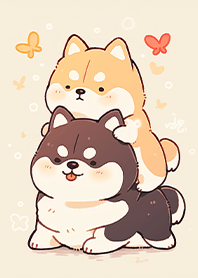 Cute Shiba Inu stacking game – LINE theme | LINE STORE