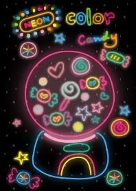 Neon Color in Dark : Candy - Tema LINE | LINE STORE