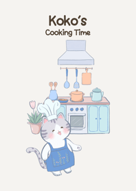Koko Cooking Time(brown) – LINE theme | LINE STORE