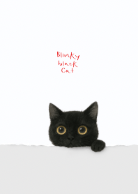 Blinky Black Cat (White and gray theme) – LINE主題 | LINE STORE