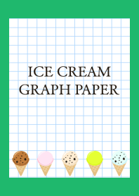 ICE CREAM GRAPH PAPER/GREEN/WHITE – LINE theme | LINE STORE