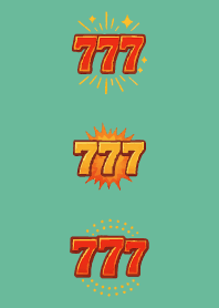 Lucky number 777 on blue green – LINE theme | LINE STORE