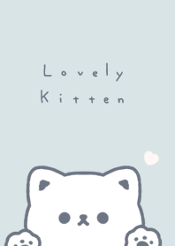 Popping Cat(line)/light blue wh – LINE theme | LINE STORE