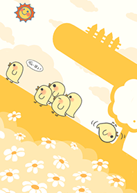 quack... keep up! -white.yellow orange – LINE theme | LINE STORE