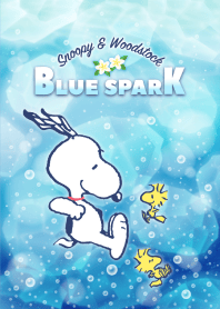 Snoopy Blue Spark! – ธีม LINE | LINE STORE