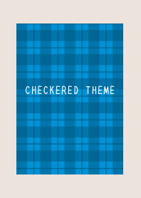 BLUE CHECKERED THEME/BEIGE – LINE theme | LINE STORE