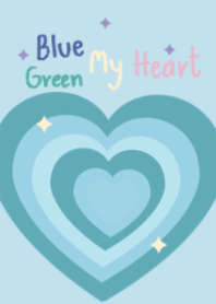 Blue green my heart – LINE theme | LINE STORE