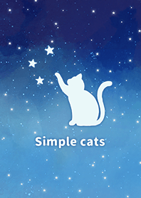 misty cat- cats Starry sky Blue - Tema LINE | LINE STORE