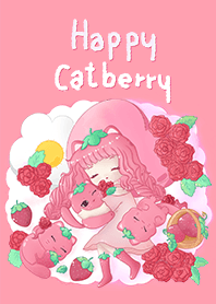 Happy Catberry – LINE theme | LINE STORE