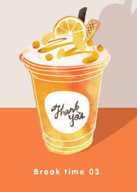 BREAK TIME -orange- - LINE 着せかえ | LINE STORE