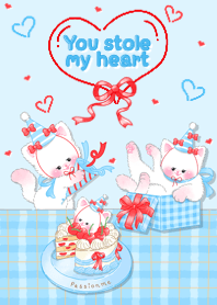 You stole my heart (blue) – ธีม LINE | LINE STORE