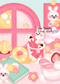 Bunny love to study 35 – LINE theme | LINE STORE