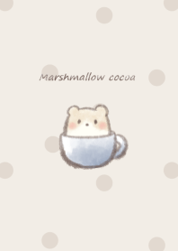 Marshmallow cocoa Hamster -navy- 2 – LINE theme | LINE STORE