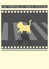 cat zebra crossing J-dark gray (Ye5) – LINE theme | LINE STORE