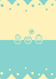 Wave Bubble Succulent J- Yellow (Gr7) - LINE 着せかえ | LINE STORE