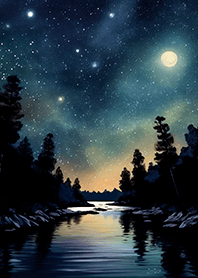 Calm night scene/574 – ธีม LINE | LINE STORE