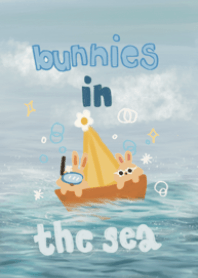 Bunnie in the sea – ธีม LINE | LINE STORE