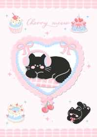 Cherry meow (pink) – ธีม LINE | LINE STORE