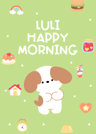 Lulu Happy Morning (green) – LINE theme | LINE STORE