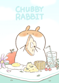 Chubby Rabbit-Brunch - Tema LINE | LINE STORE