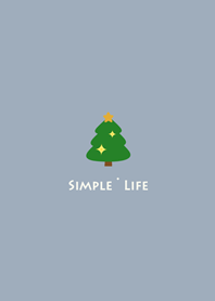 Simple.christmas tree(Morandi blue) – LINE theme | LINE STORE