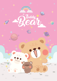 Teddy Bears Love Galaxy Pink – LINE主題 | LINE STORE