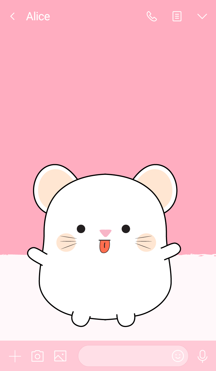 LINE Creators' Themes - Emotions Fat White Mouse 2 LINE Creators' Themes - Emotions Fat White Mouse 2