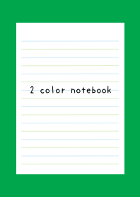2 COLOR NOTEBOOK/BLUE&GREEN/GREEN – LINE theme | LINE STORE