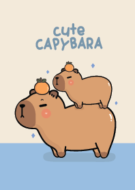 Capybara : blue :D – LINE theme | LINE STORE