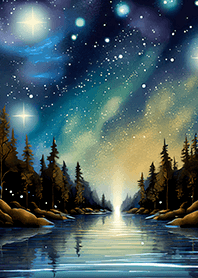 Calm night scene/554 – LINE theme | LINE STORE