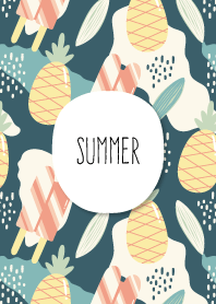 Abstract Summer Ice Cream Pineapple - Tema LINE | LINE STORE