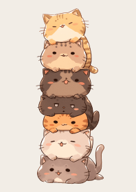 Cute cats stack up 4 – ธีม LINE | LINE STORE