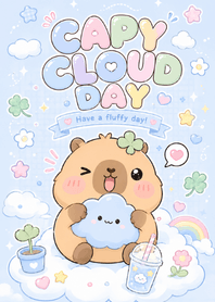 คาปิบาร่าวันเมฆฟู – ธีม LINE | LINE STORE