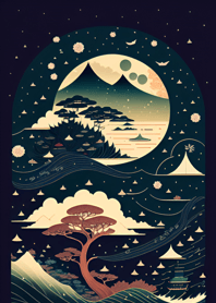 浮世繪 海上明月 3W 7 – LINE主題 | LINE STORE