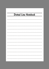 Dotted Line Notebook/DARK GRAY – LINE theme | LINE STORE