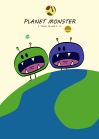 Cute Blue, Green Monster and friends - Tema LINE | LINE STORE